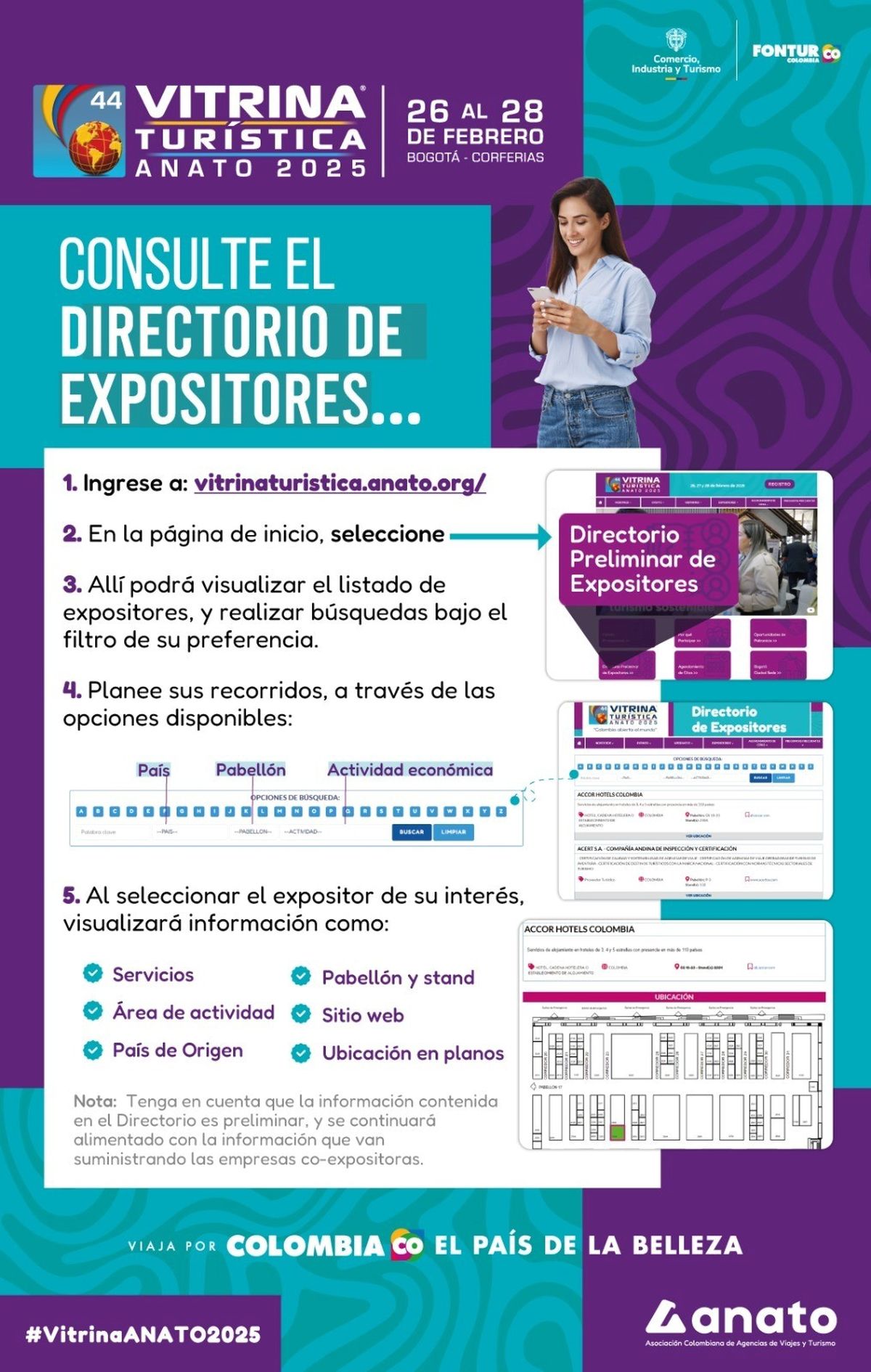 Vitrina Turística Anato: acceda al directorio de expositores