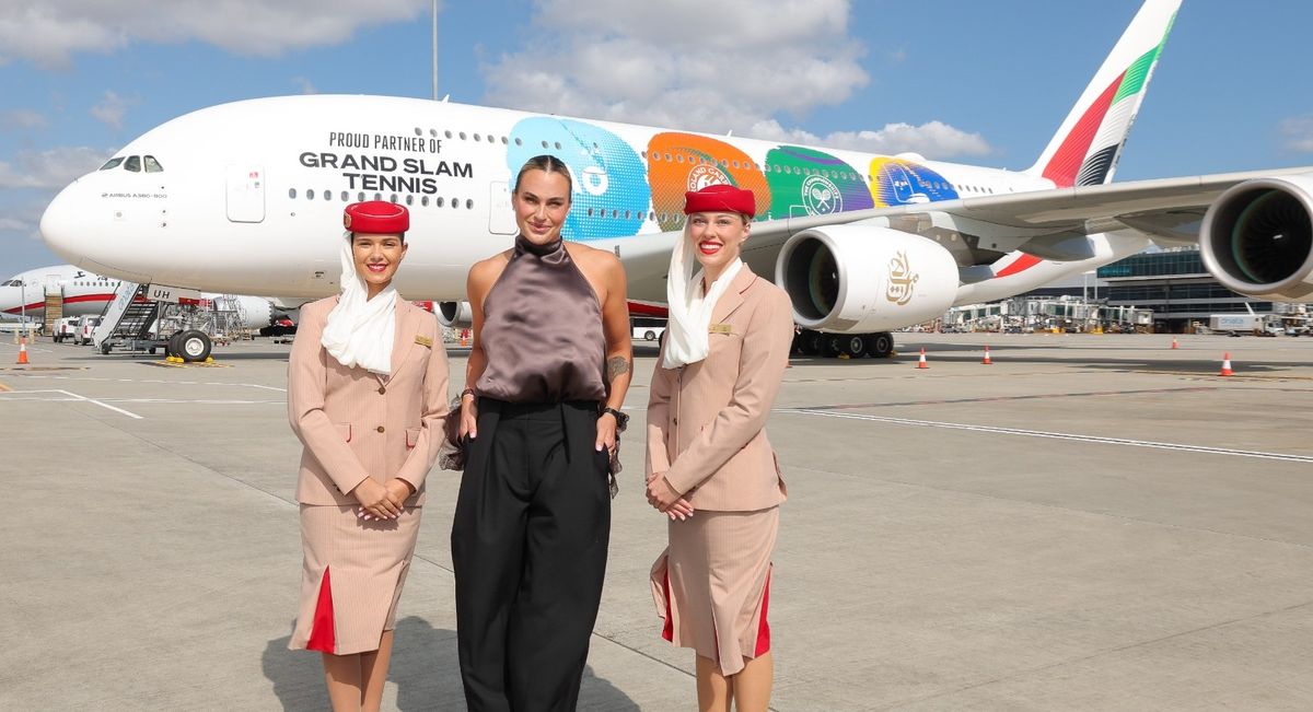 Emirates: un Airbus A380 rinde tributo al mundo del tenis